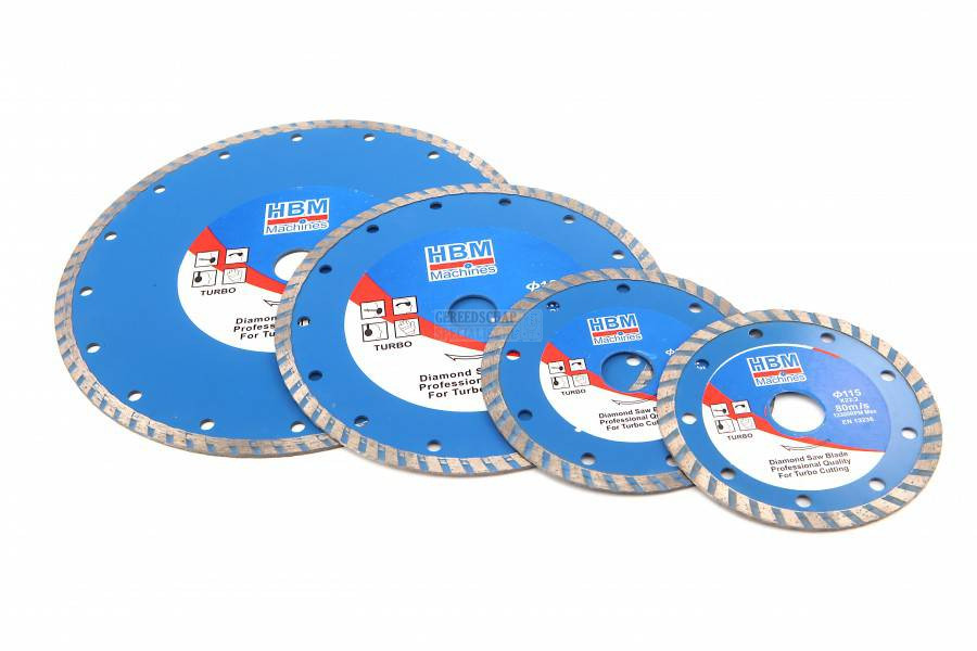 HBM 230 mm diamant doorslijpschijf Turbo | Gereedschapspecialist.nl